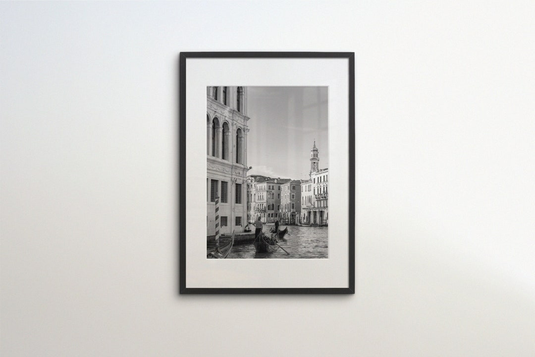 Venice, Italy, Canals, Instant Download, Black White Photography, Wall ...