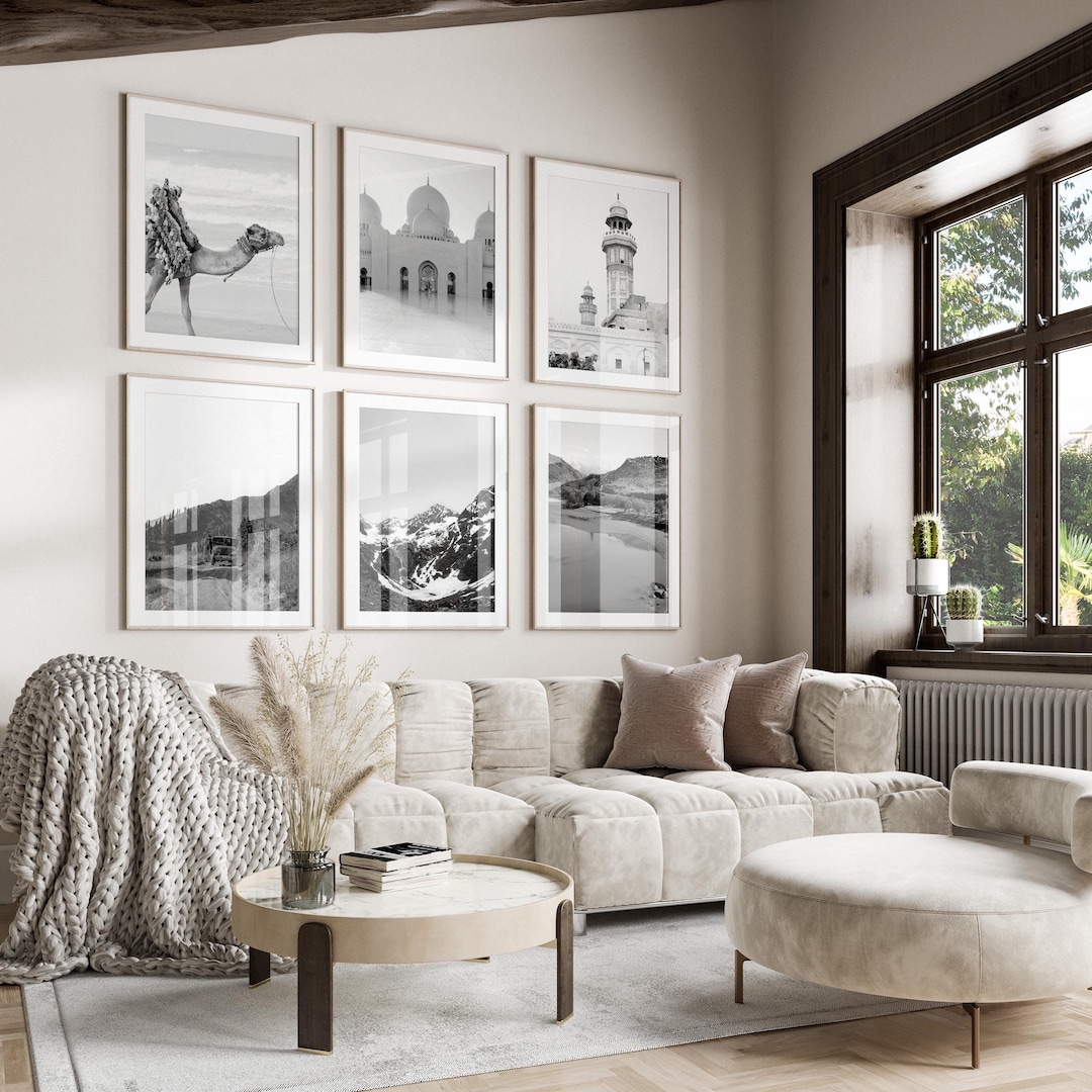 Pakistan Black & White Wall Art Set of 6, Pakistan Prints, Instant ...