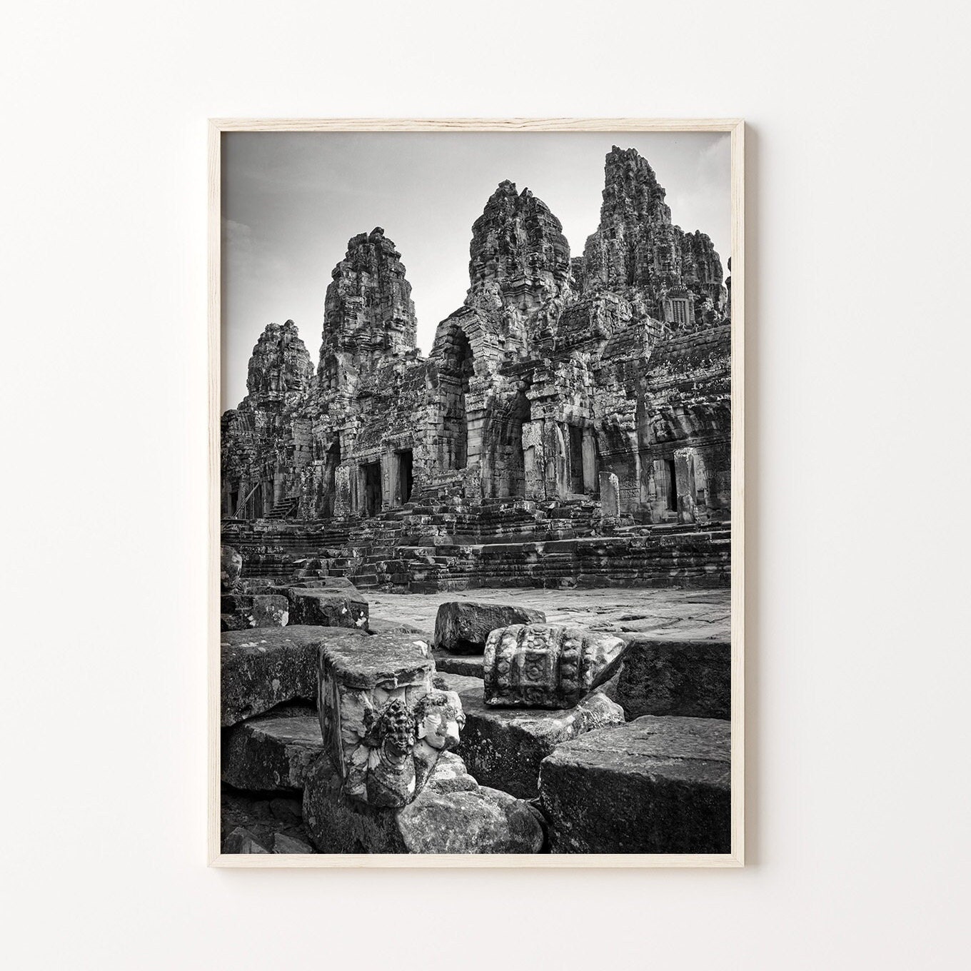 Angkor Wat Black & White Wall Art Set of 6, Siem Reap Prints, Instant ...