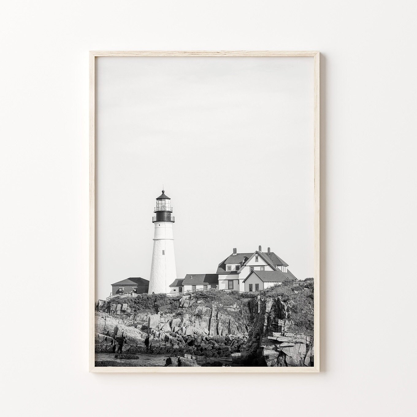 Maine Black & White Wall Art Set of 6, Maine State ME Prints, Instant ...