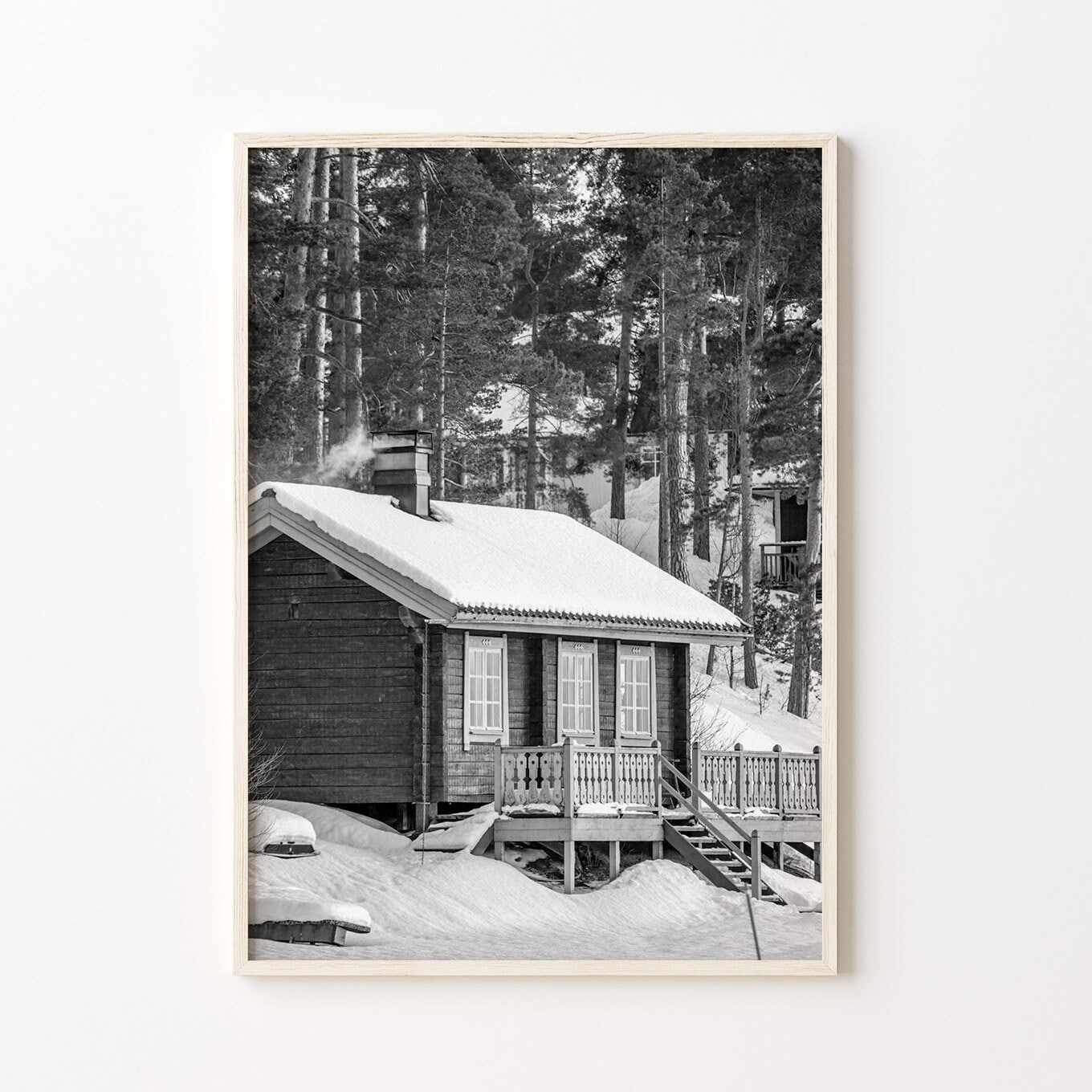 Finnish Lapland Black & White Wall Art Set of 6, Winter Wonderland ...