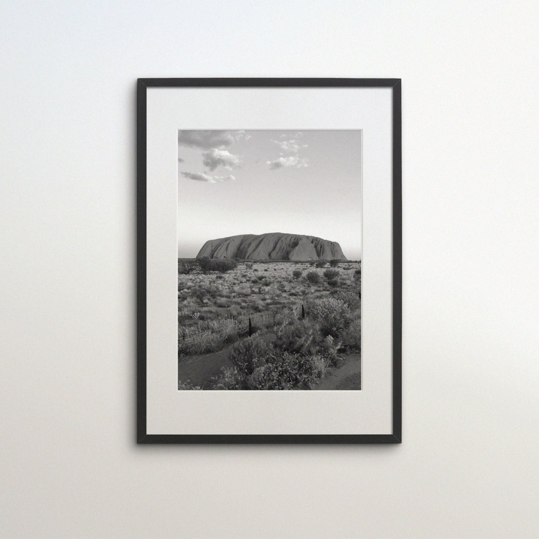 Uluru, Australia, Ayers Rock, Instant Download, Black White Photography ...