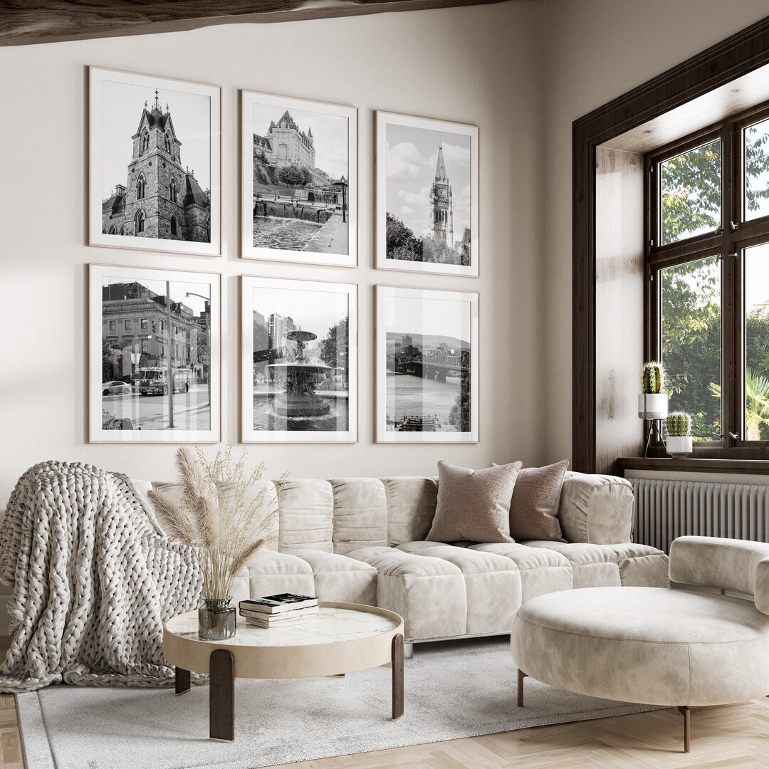 Ottawa City Black & White Wall Art Set of 6, Canada Prints, Instant ...
