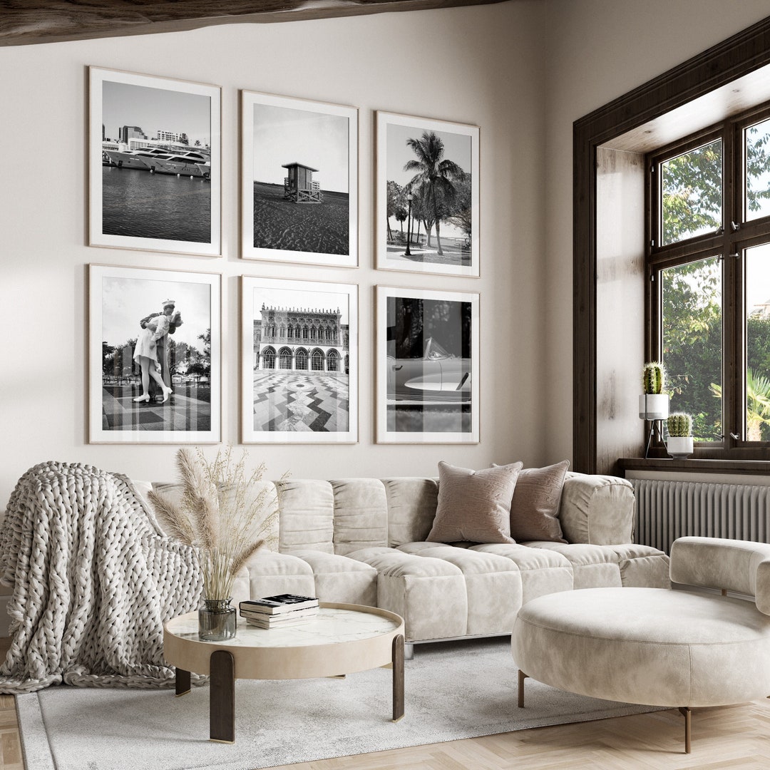 Sarasota Black & White Wall Art Set of 6, Sarasota City Prints, Instant ...