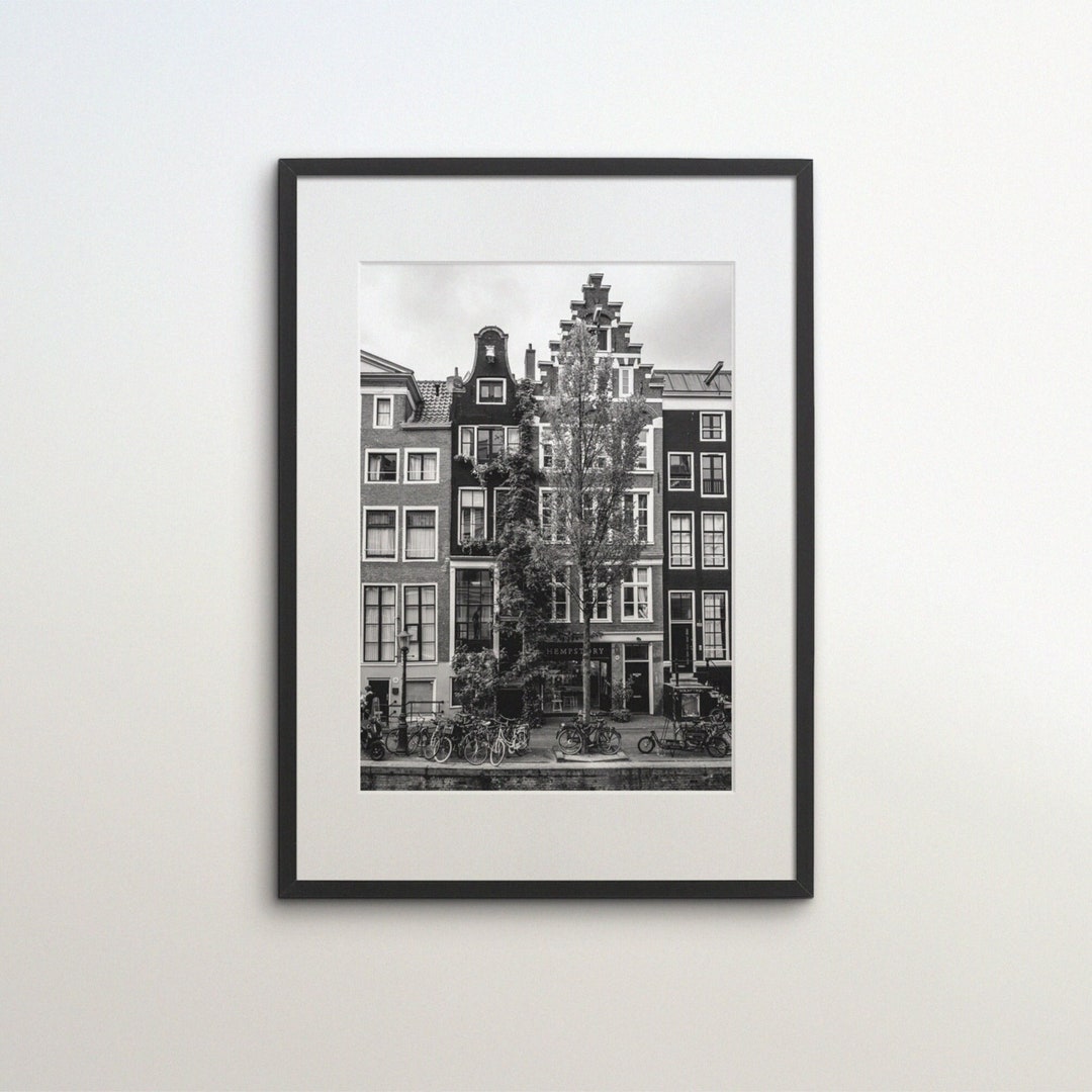 Amsterdam, Netherlands, Promenade, Instant Download, Black White ...
