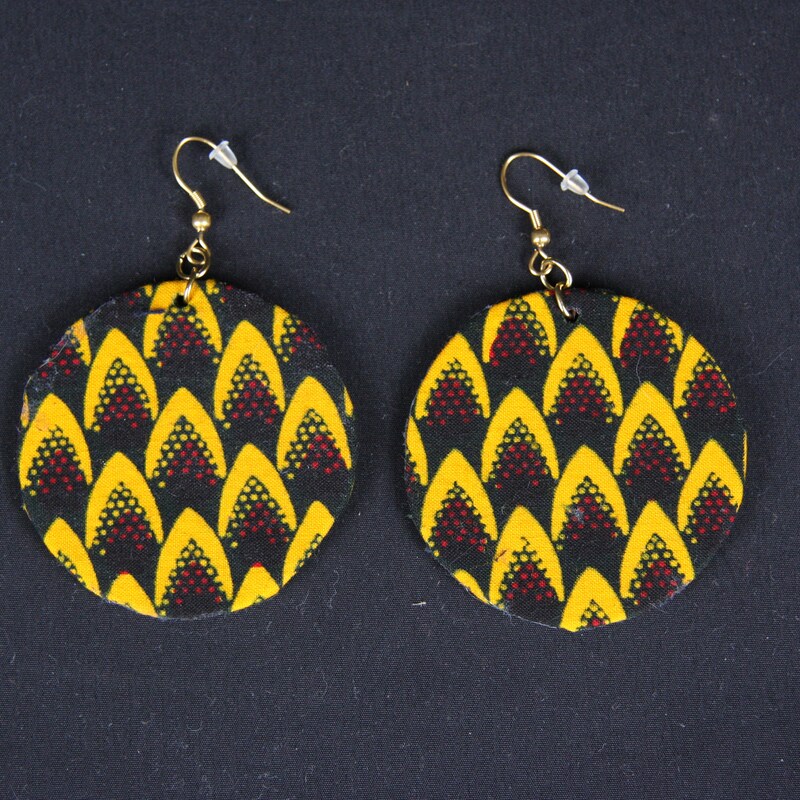 African Print Earrings - Etsy