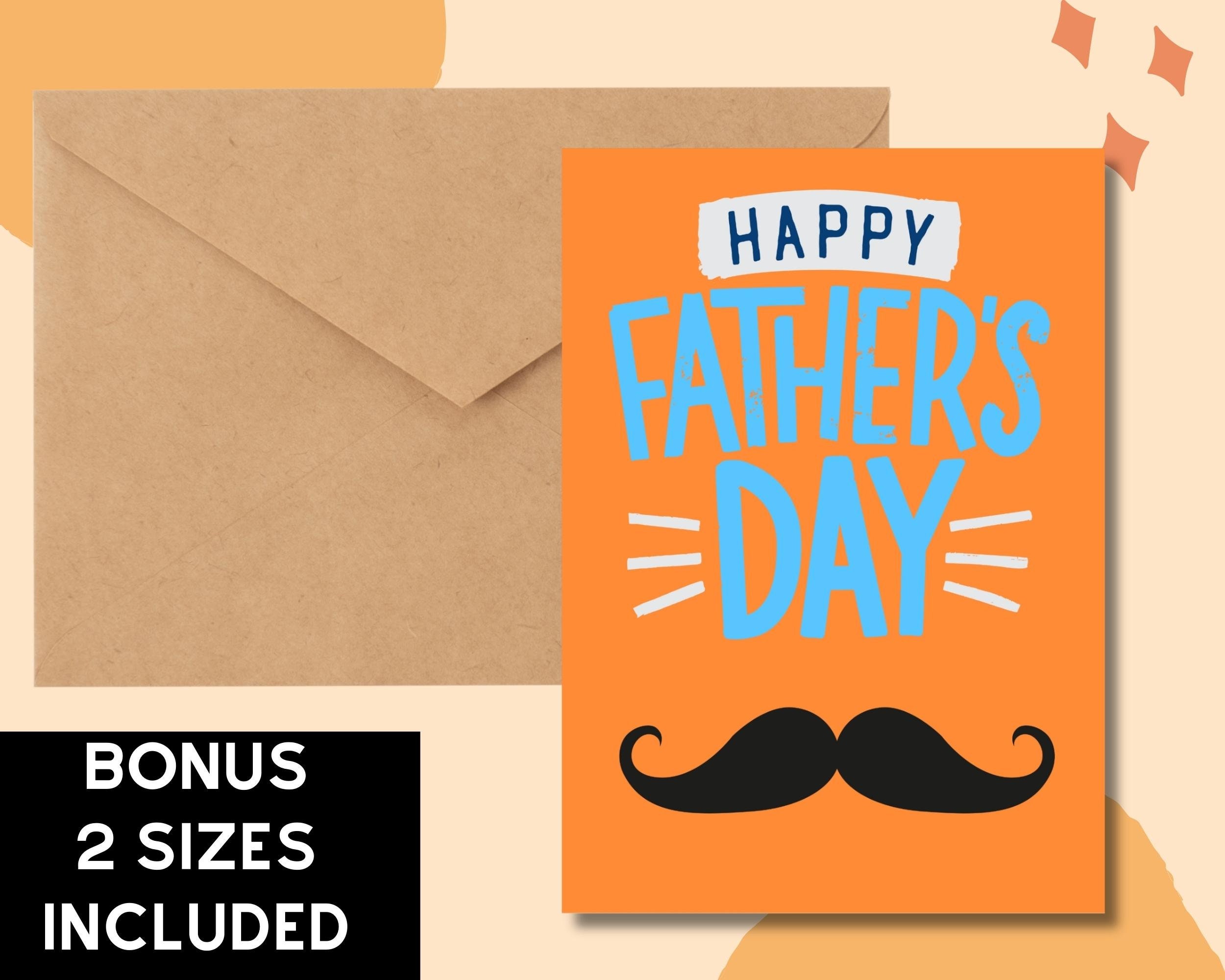 Happy Fathers Day Printable Card Instant Download Pdf Fathers Day