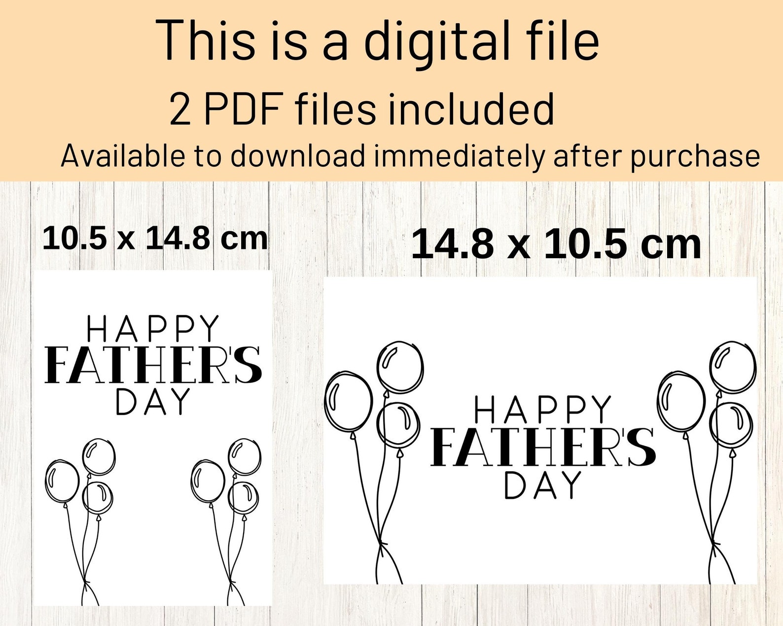 Happy Father's Day Printable Card Instant Download PDF - Etsy