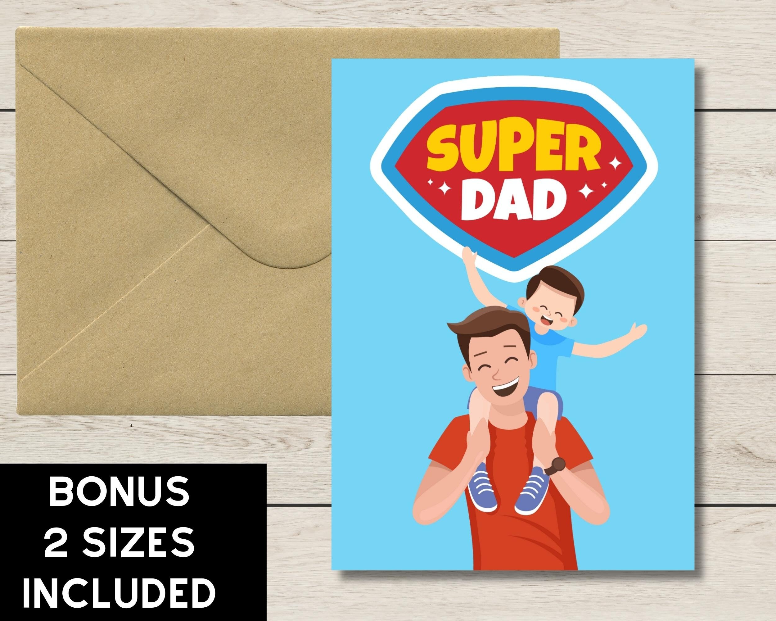 Happy Fathers Day Printable Card Instant Download Pdf Etsy