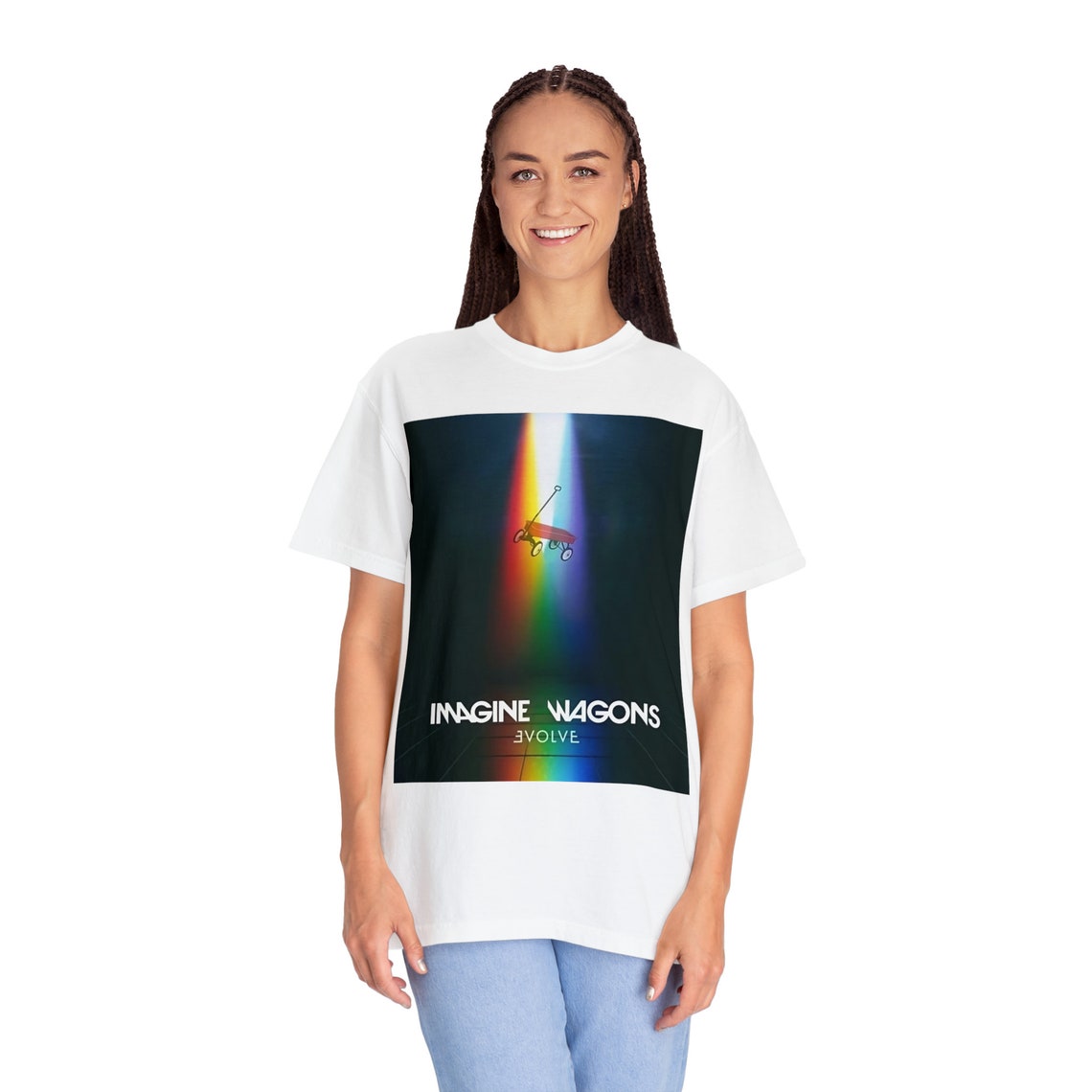 Imagine Wagons Imagine Dragons Funny Meme T-shirt Graphic Tee Shirt ...