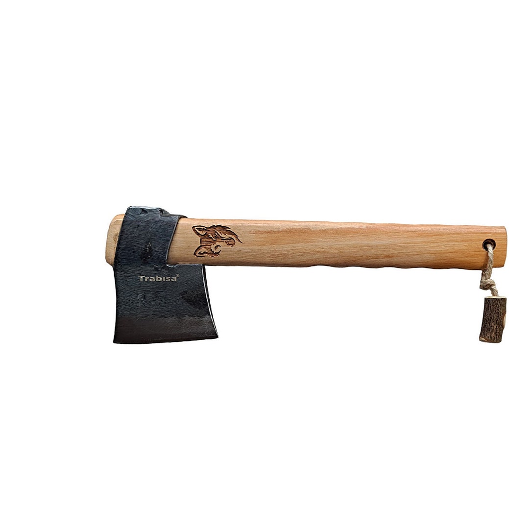Customizable Trabısa KMP-B01 Hand Forged 5160 Scissor Steel Camping Axe ...
