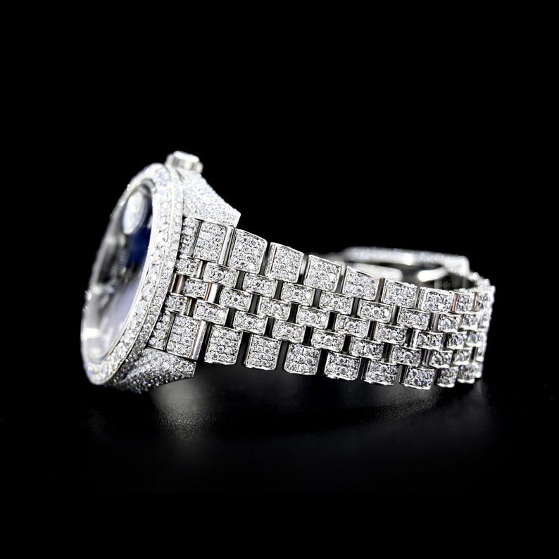 Buss Down Moissanite Diamond Watch Iced Out Watches, Luxury Fully ...