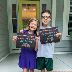 First Day of School Sign, Pre-k, Kindergarten, 1st Grade Sign, All ...