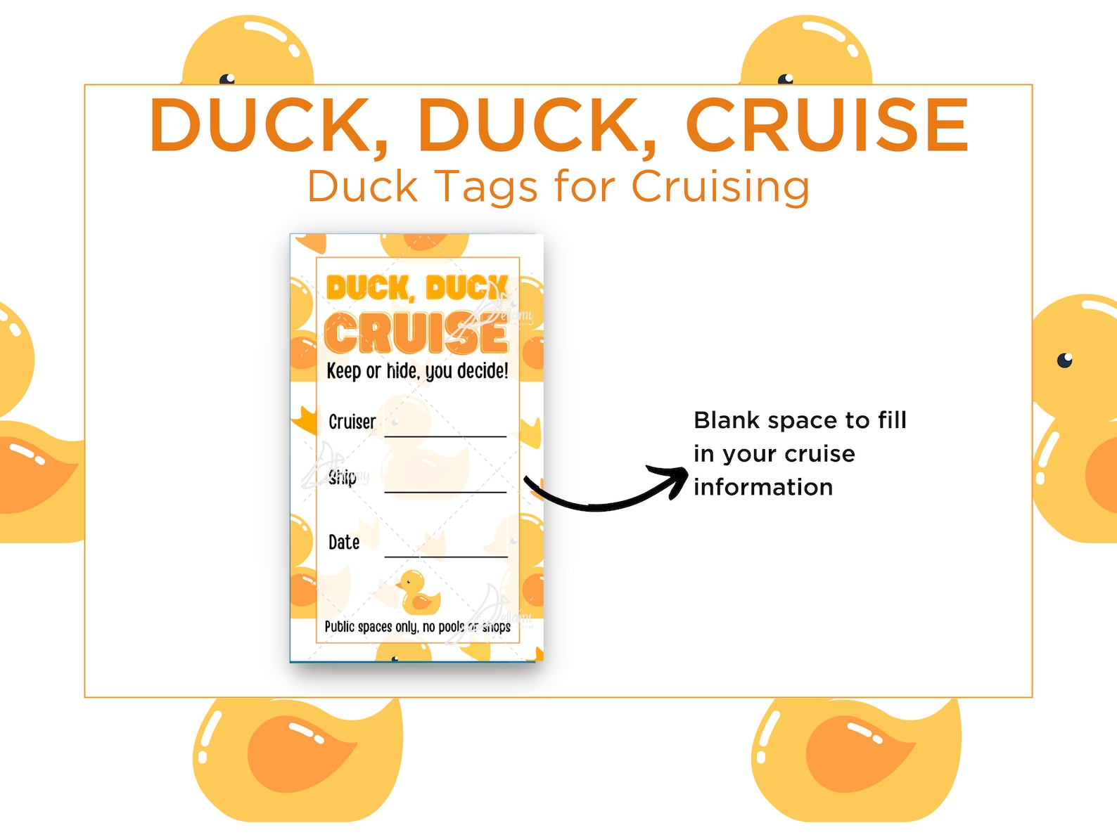 Cruise Duck Tags Cruise Tags Lucky Duck Tag Duck Duck Cruise Digital ...