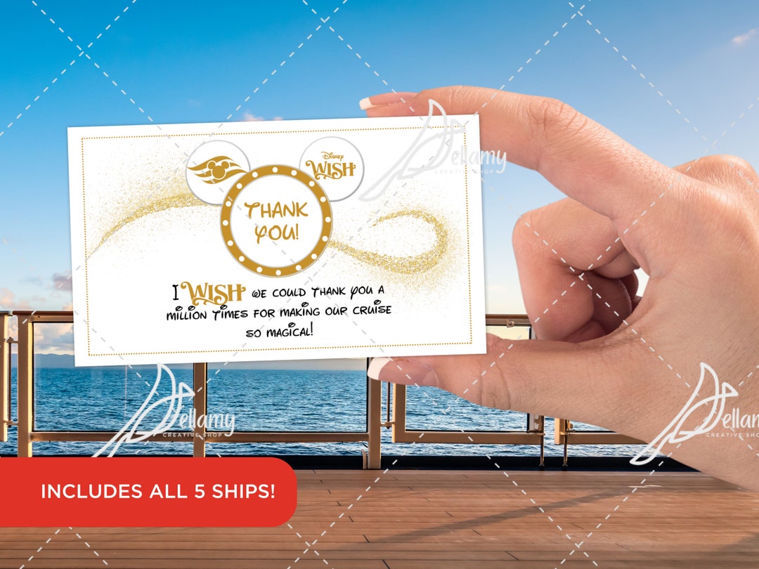 Cast Member Thank You Card Crew Thanks Stateroom Host Thank - Etsy