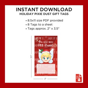 Holiday Pixie Dust Gift Tag Pixie Dust DCL Very Merrytime Cruise Tag ...