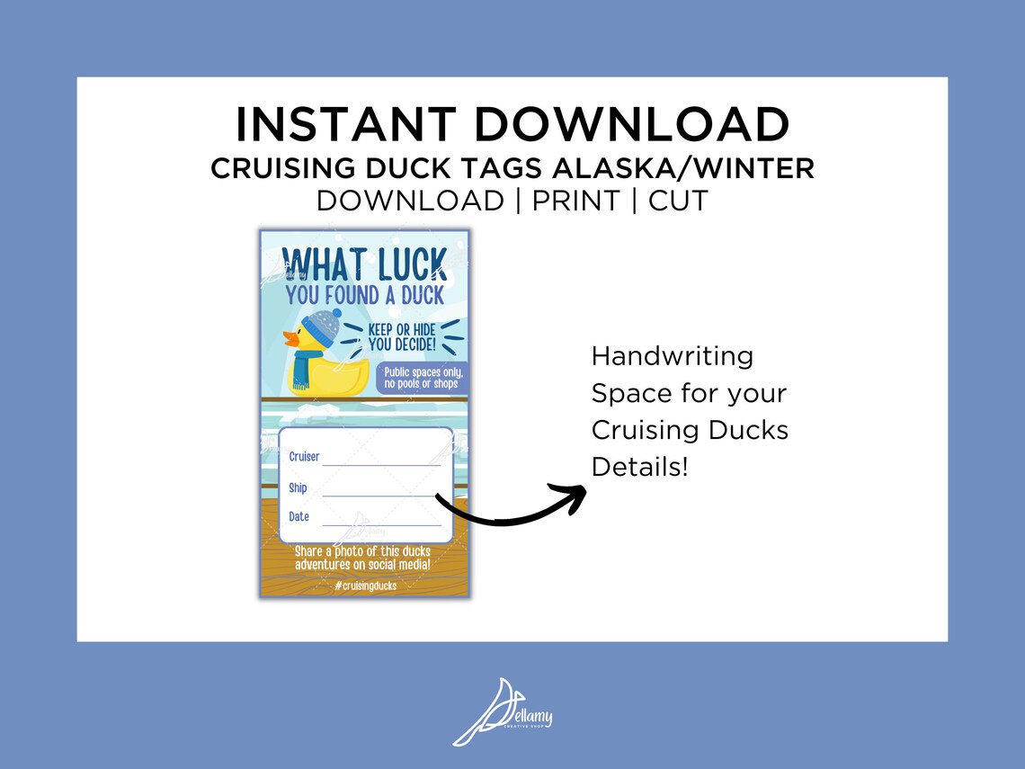 Cruise Duck Tags Lucky Duck Tag Digital Download Instant Download ...