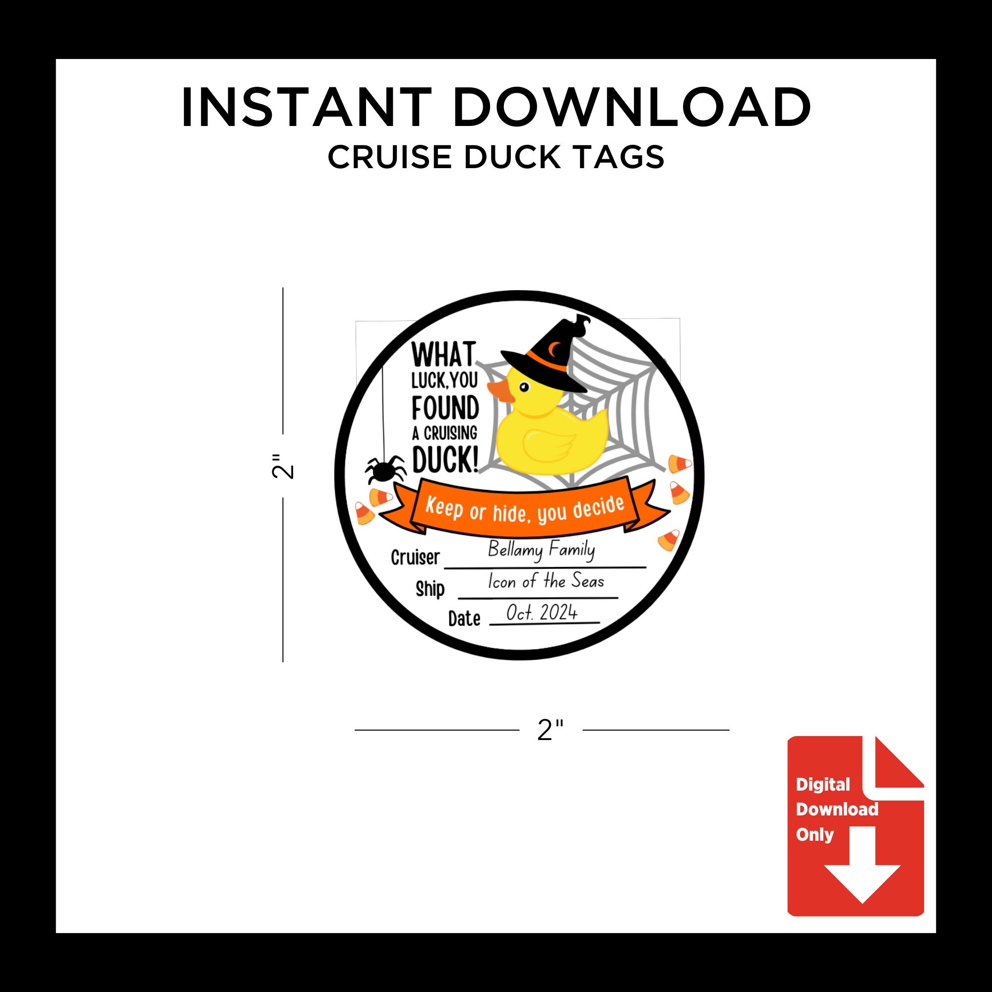 Halloween Cruise Duck Tag Witch Cruise Duck Tag Spooky Cruise Duck Tag ...