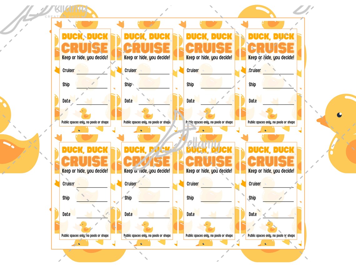 Cruise Duck Tags Cruise Tags Lucky Duck Tag Duck Duck Cruise Digital ...