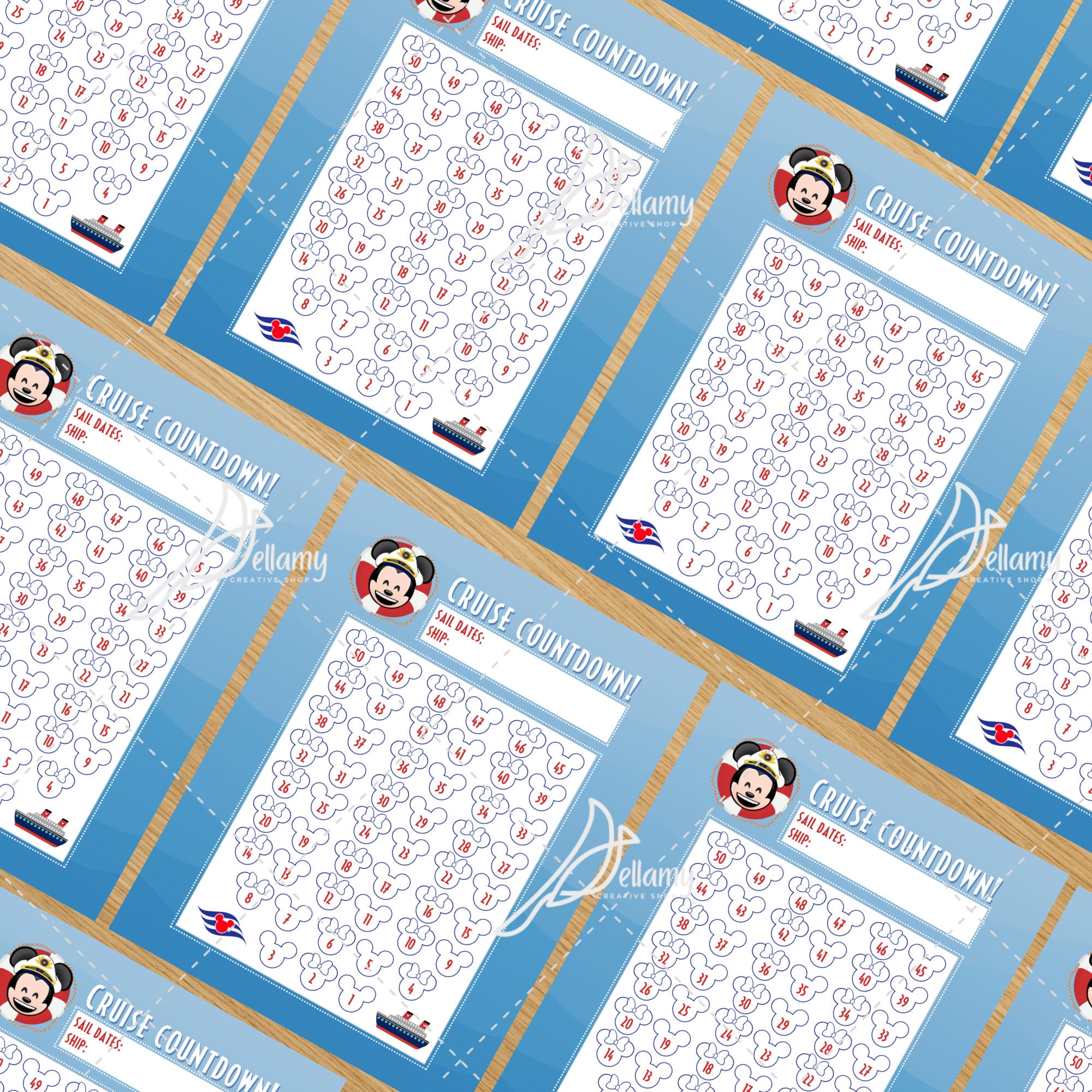 Cruise Countdown, INSTANT DOWNLOAD, Captain Mickey Cruise Countdown ...