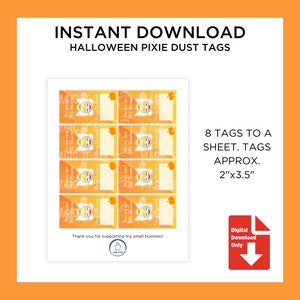 Halloween Pixie Dust Gift Tag Fish Extender Tag Cruise Gift Tag Pixie ...