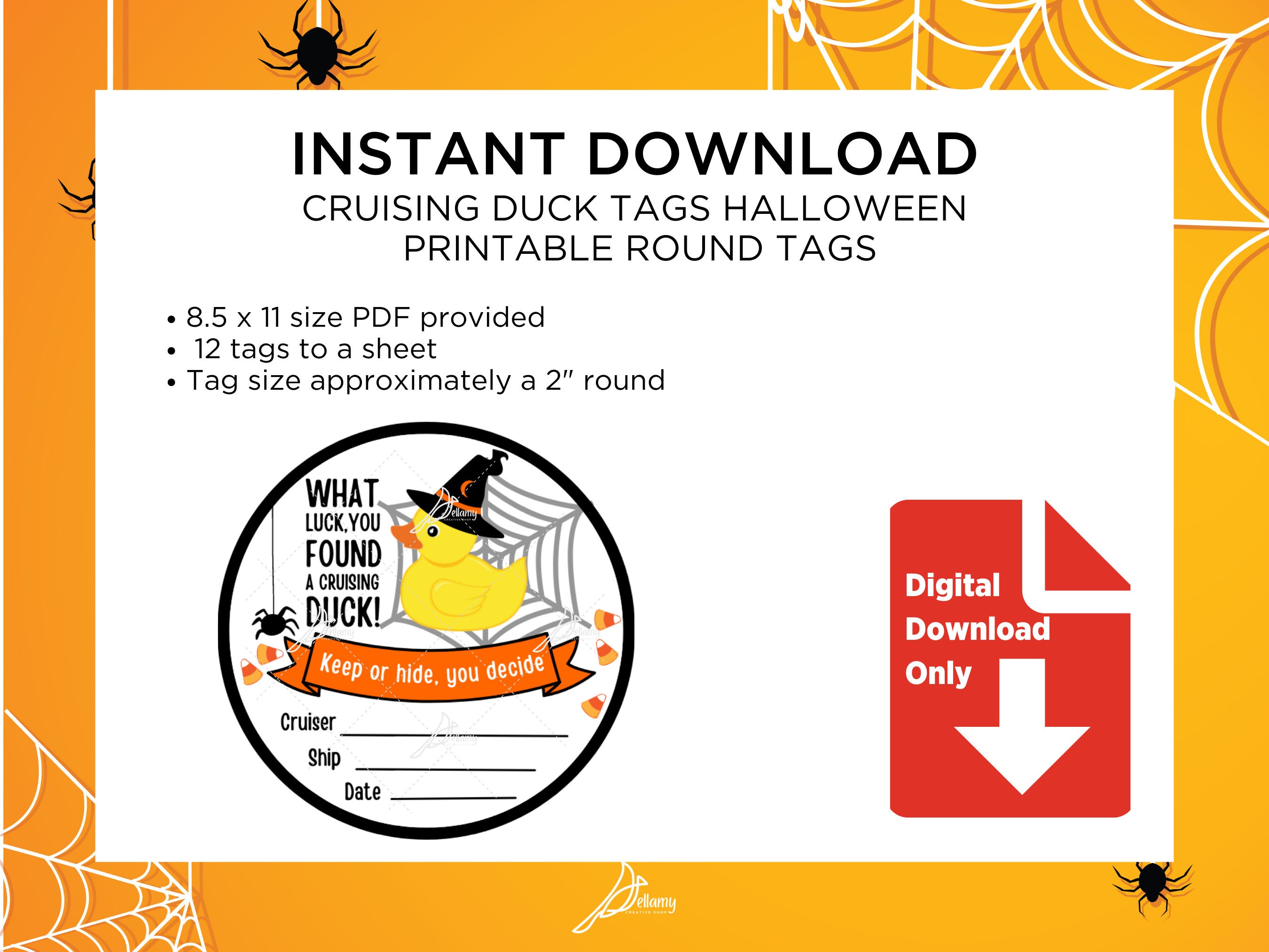 Halloween Cruise Duck Tag Witch Cruise Duck Tag Spooky Cruise - Etsy