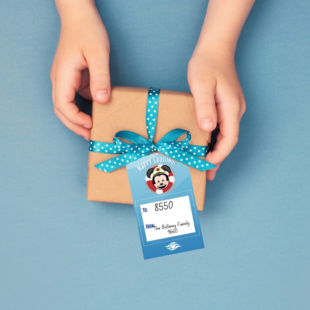 Fish Extender Gift Tags, DCL Captain Mickey, Happy Cruising Gift Tags ...