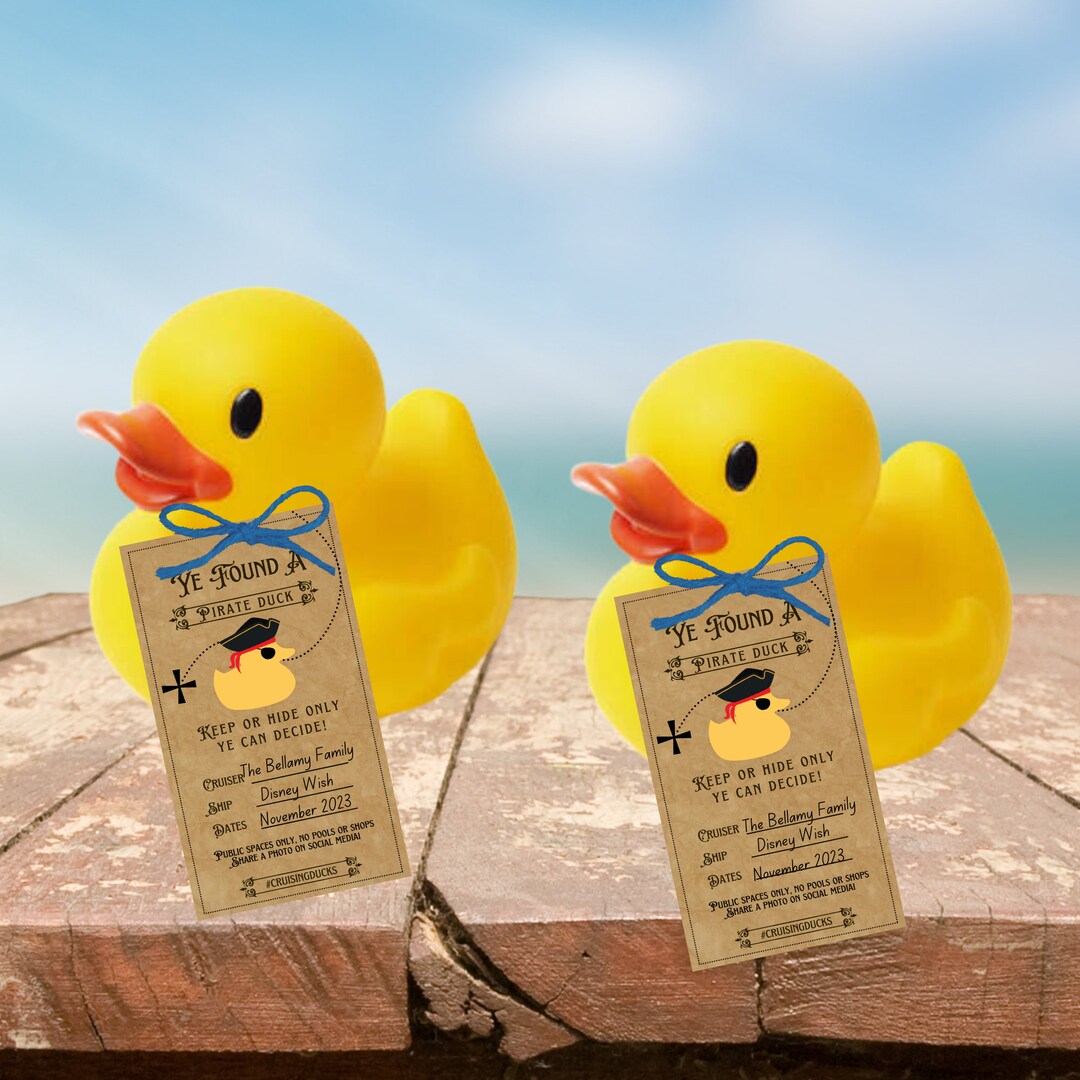 Pirate Cruise Duck Tags: Printable Lucky Duck Tag (digital Download) - Etsy