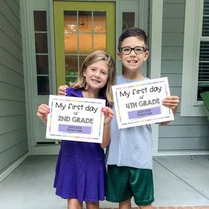 First Day of School Sign, Pre-k, Kindergarten, 1st Grade Sign, All ...