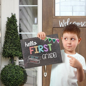First Day of School Sign, Pre-k, Kindergarten, 1st Grade Sign, All ...