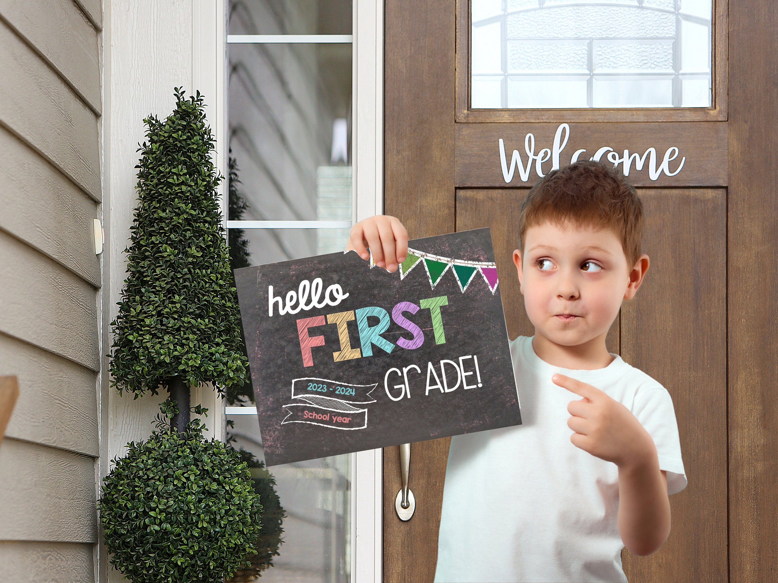 First Day of School Sign, Pre-k, Kindergarten, 1st Grade Sign, All ...