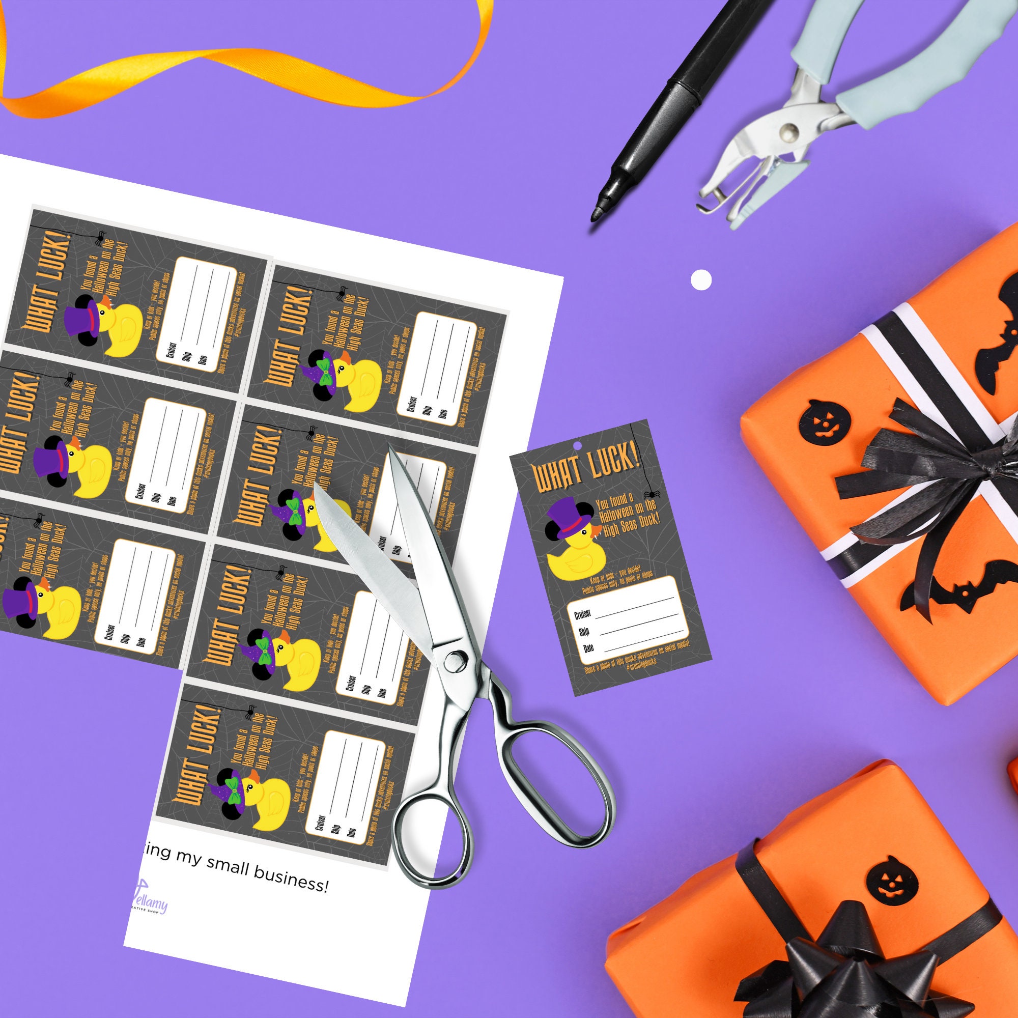 Halloween Cruise Duck DCL Duck Tags Mouse Ear High Seas Cruise - Etsy