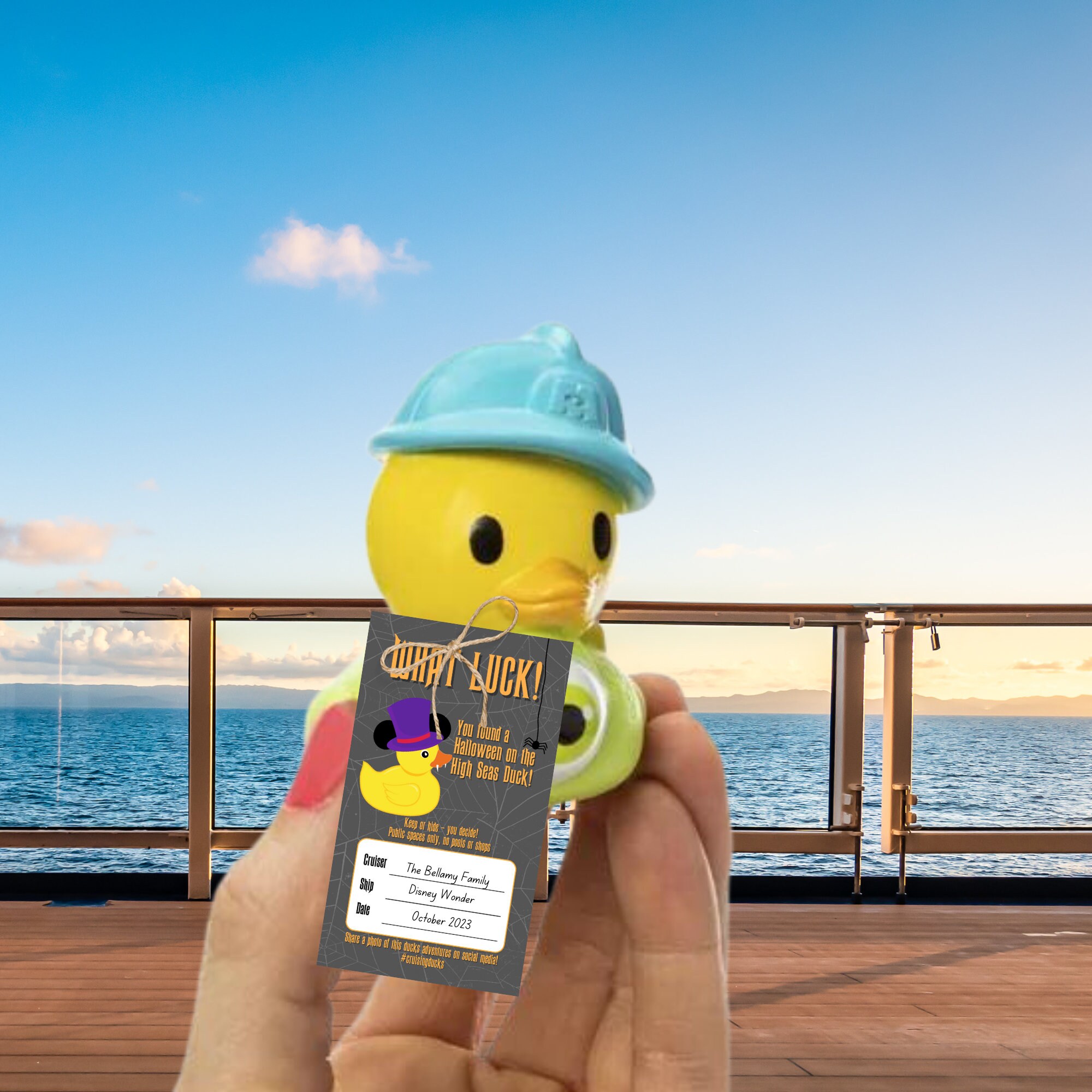 Halloween Cruise Duck DCL Duck Tags Mouse Ear High Seas Cruise - Etsy