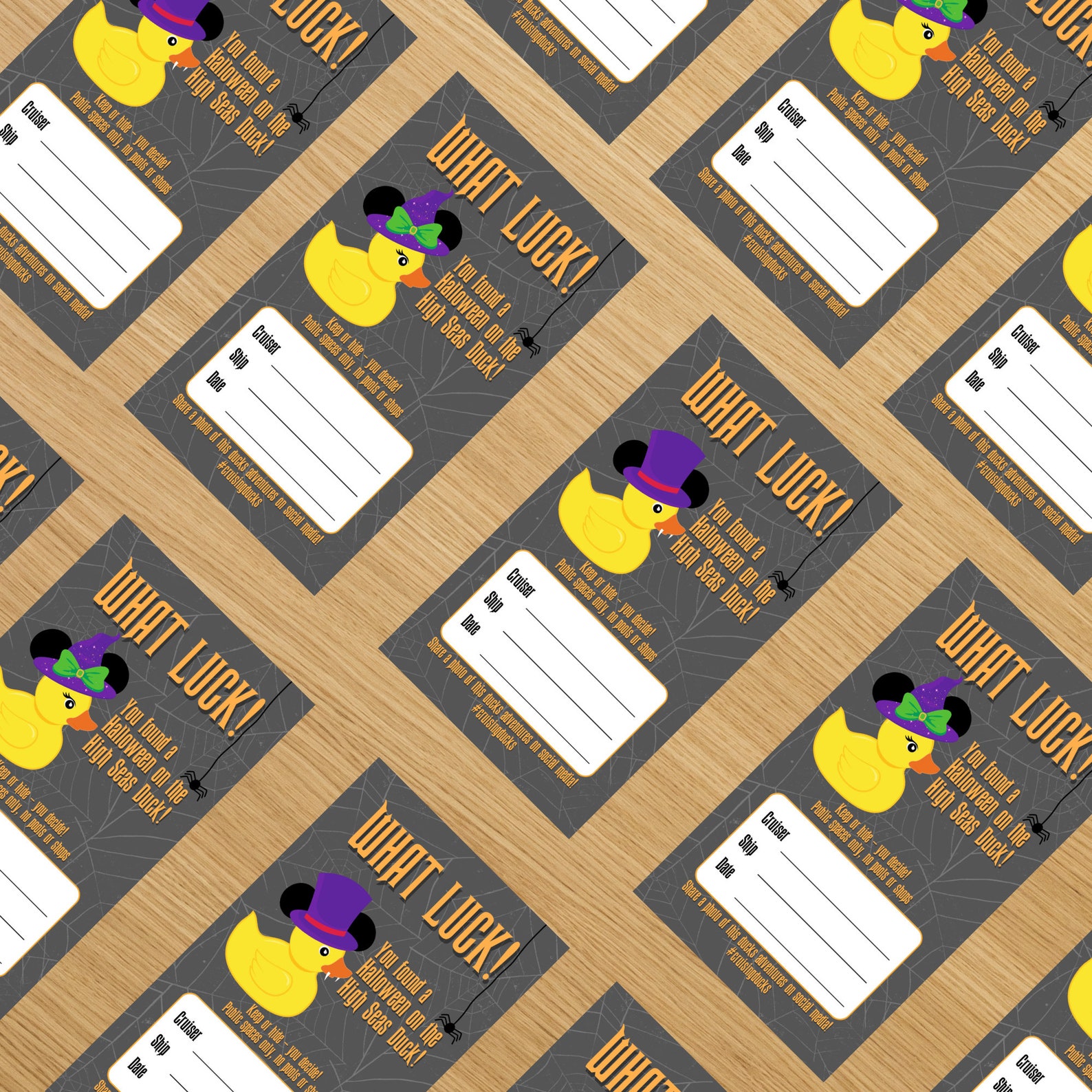 Halloween Cruise Duck DCL Duck Tags Mouse Ear High Seas Cruise - Etsy