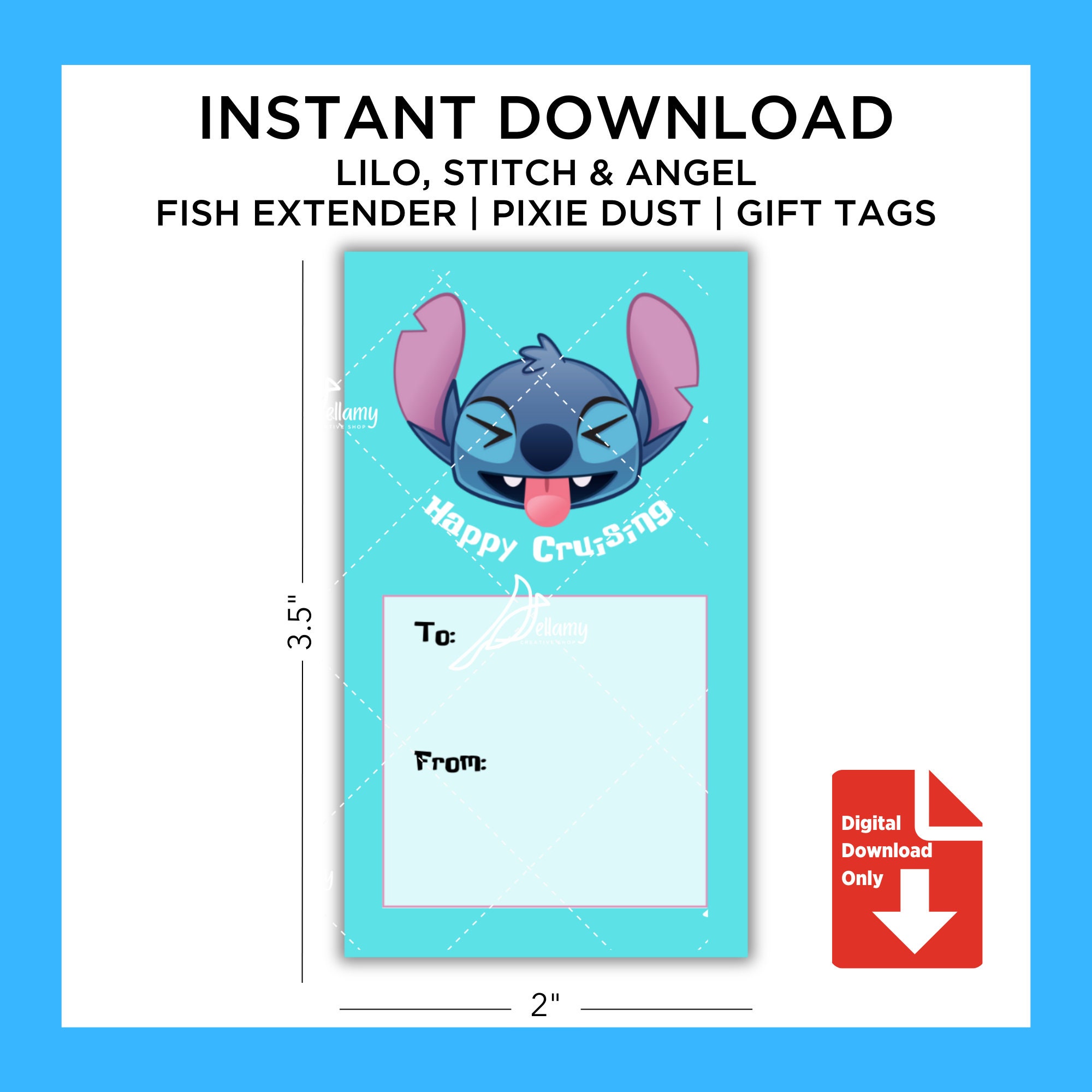 Fish Extender Gift Tag Pixie Dust Tags Cruise Gift Tags Pixie Dust ...