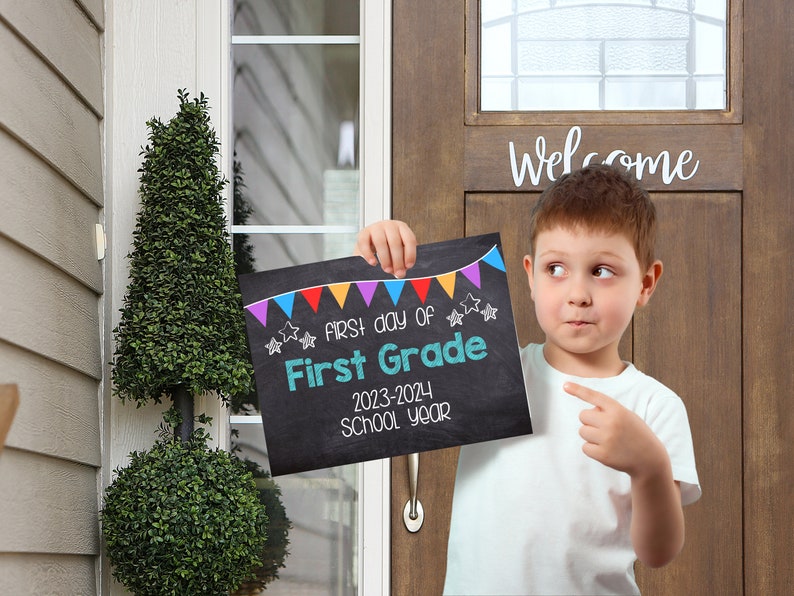 First Day of School Sign, Pre-k, Kindergarten, 1st Grade Sign, All ...