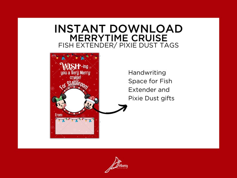 Fish Extender Gift Tags Christmas FE Gift Tags DCL Very - Etsy