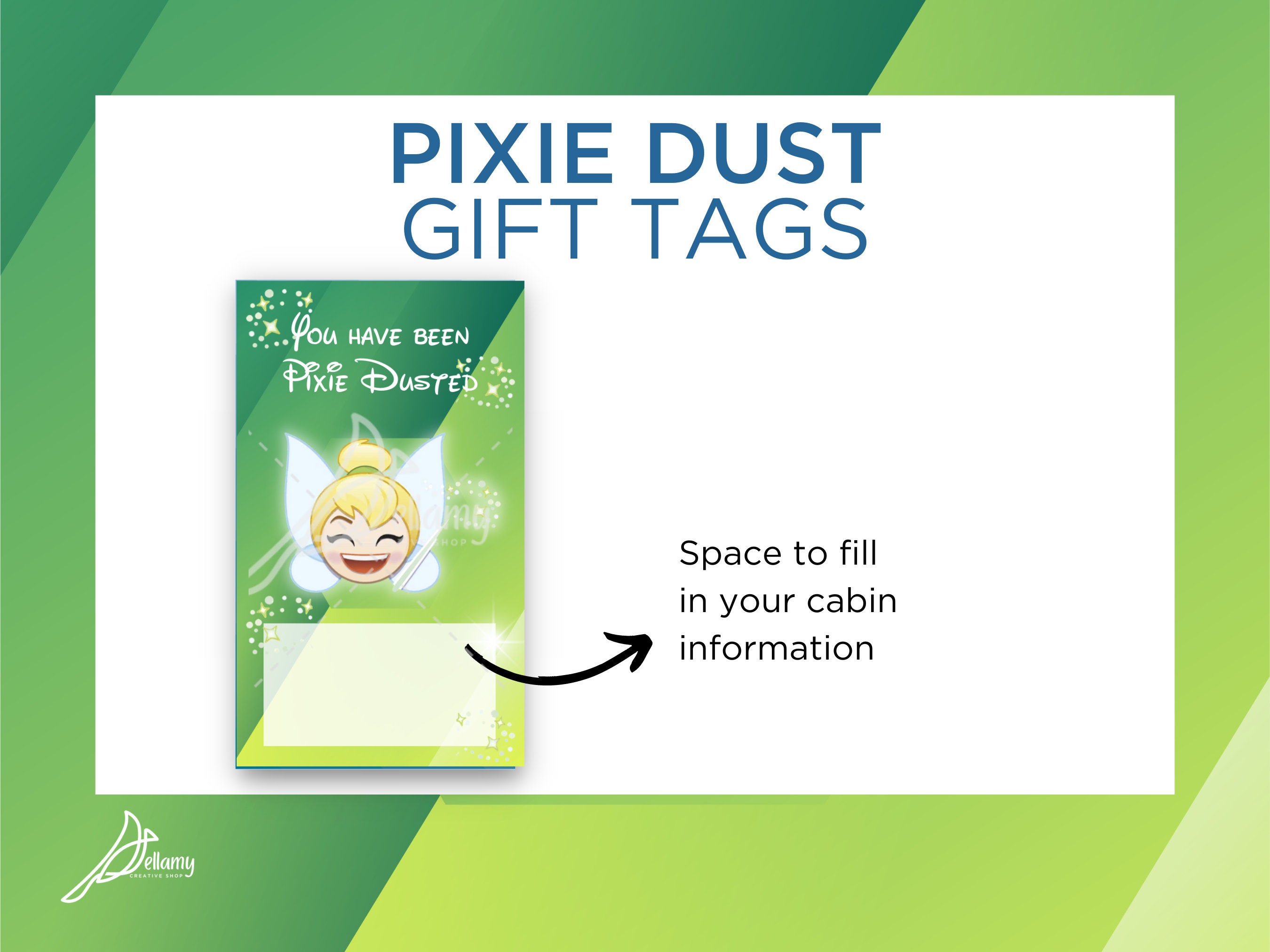 Pixie Dust Gift Tag Fish Extender Tag Cruise Gift Tag Pixie Dust Label ...