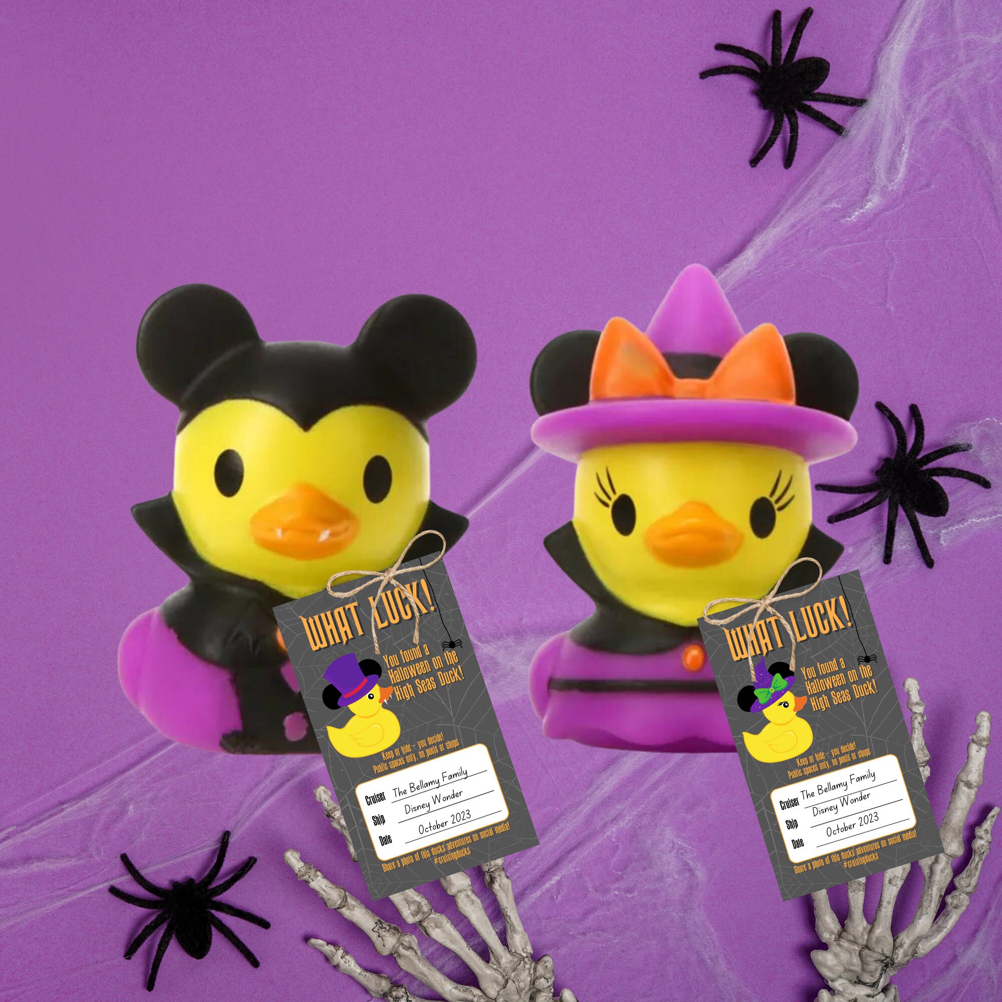 Halloween Cruise Duck DCL Duck Tags Mouse Ear High Seas Cruise - Etsy