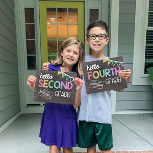 First Day of School Sign, Pre-k, Kindergarten, 1st Grade Sign, All ...