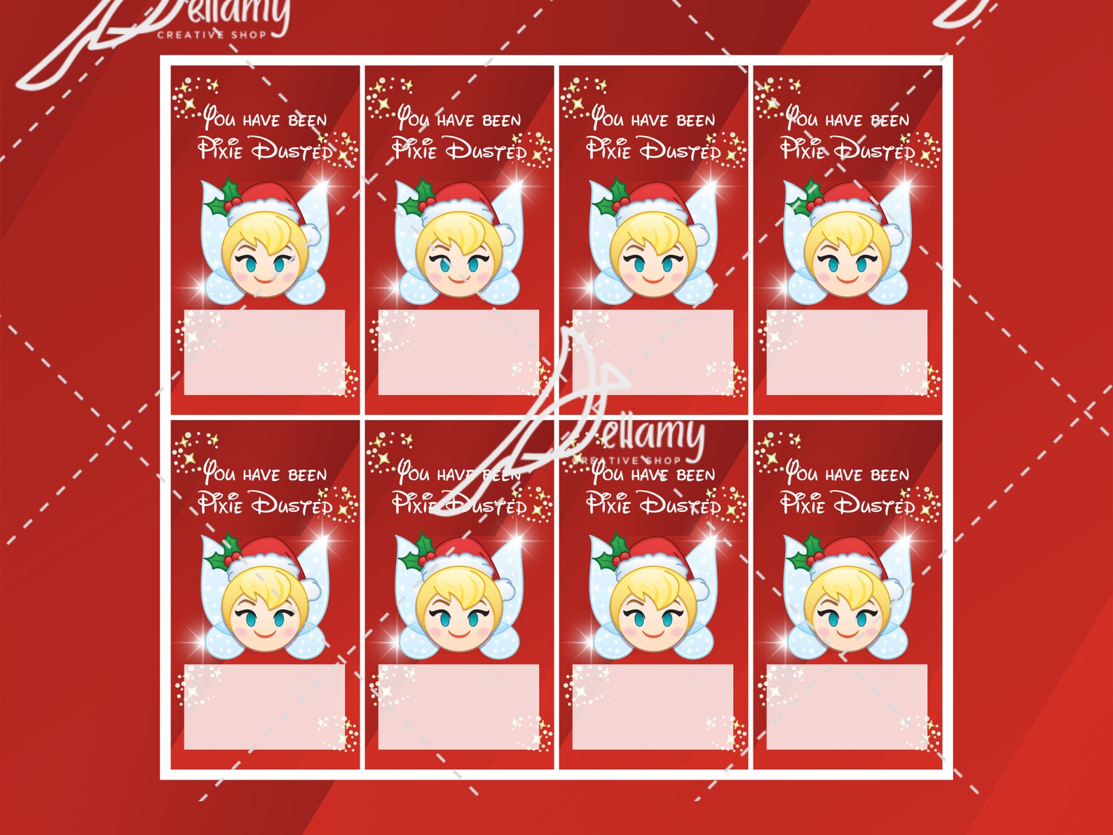 Holiday Pixie Dust Gift Tag Pixie Dust DCL Very Merrytime - Etsy
