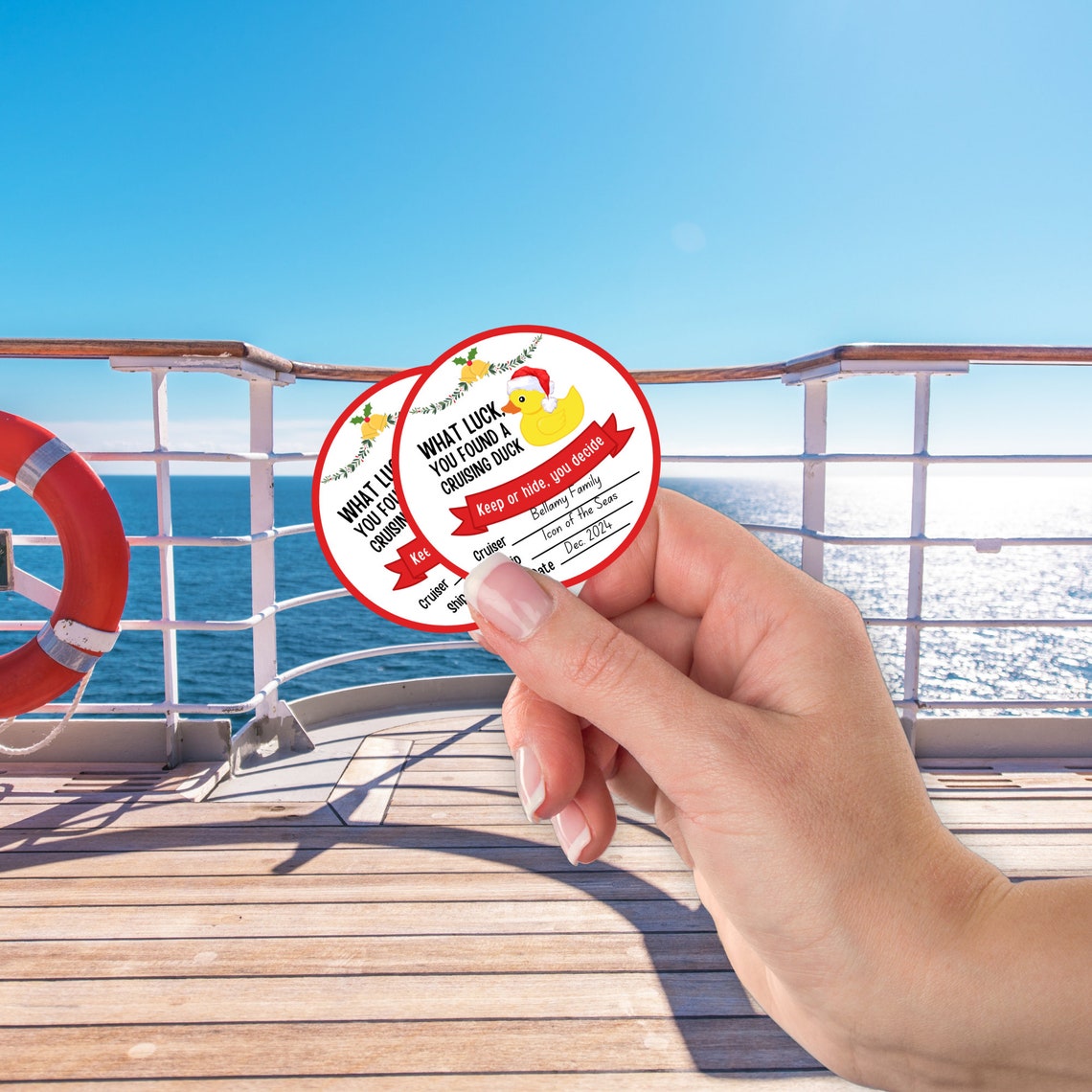 Holiday Cruise Duck Tag Santa Cruise Duck Tag Christmas Cruise Duck Tag ...