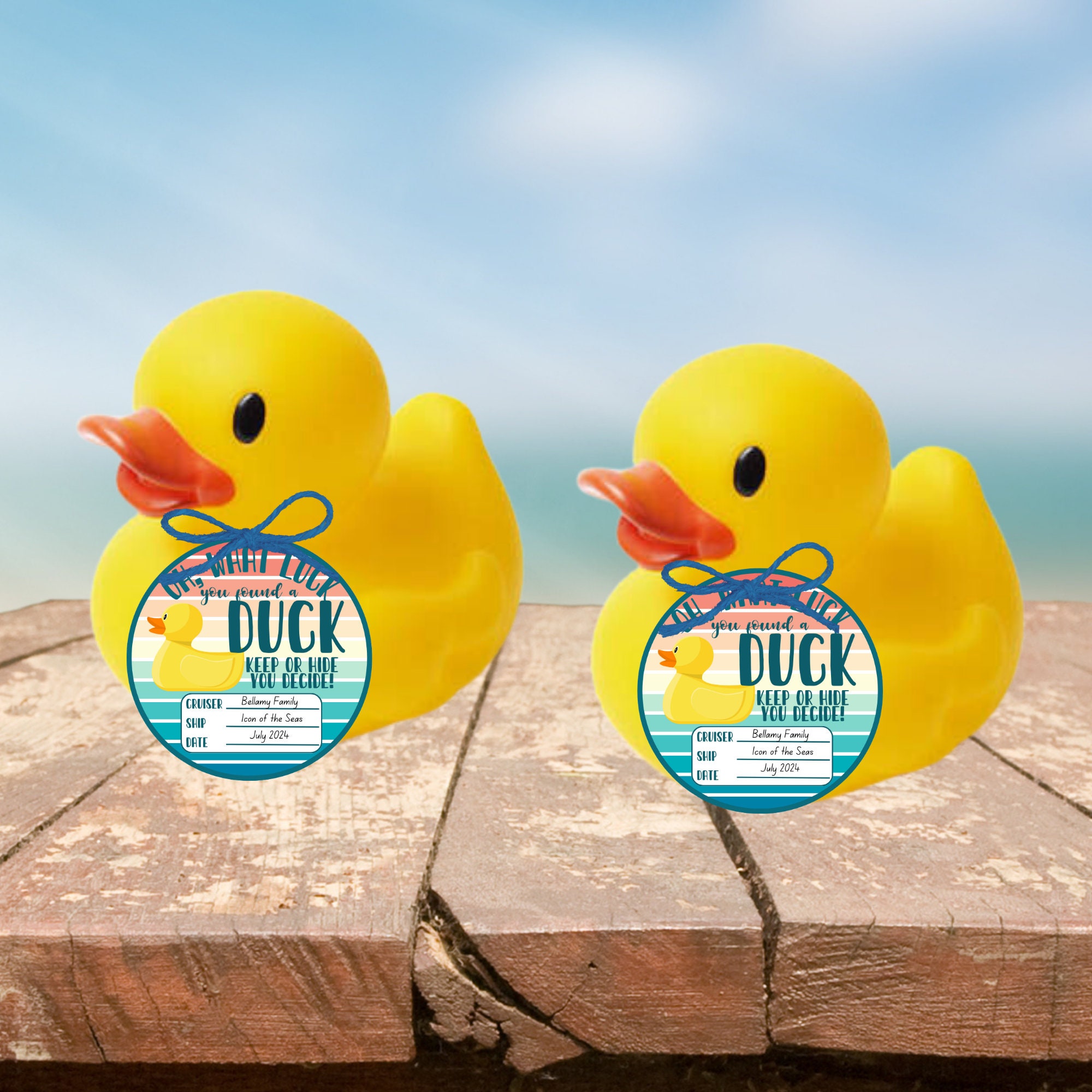 Cruise Duck Tags Lucky Duck Tag Round Printable Digital Download ...