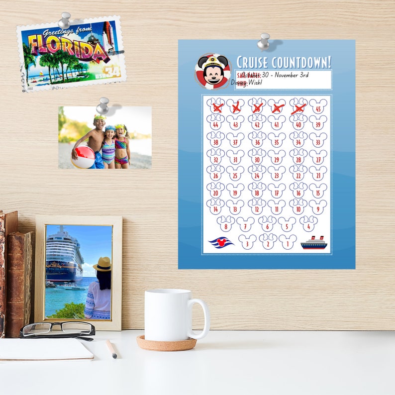 Cruise Countdown, INSTANT DOWNLOAD, Captain Mickey Cruise Countdown ...