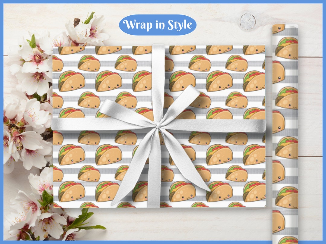 Funny Wrapping Paper, Taco, Wrapping Paper Roll, 3 Available Sizes ...