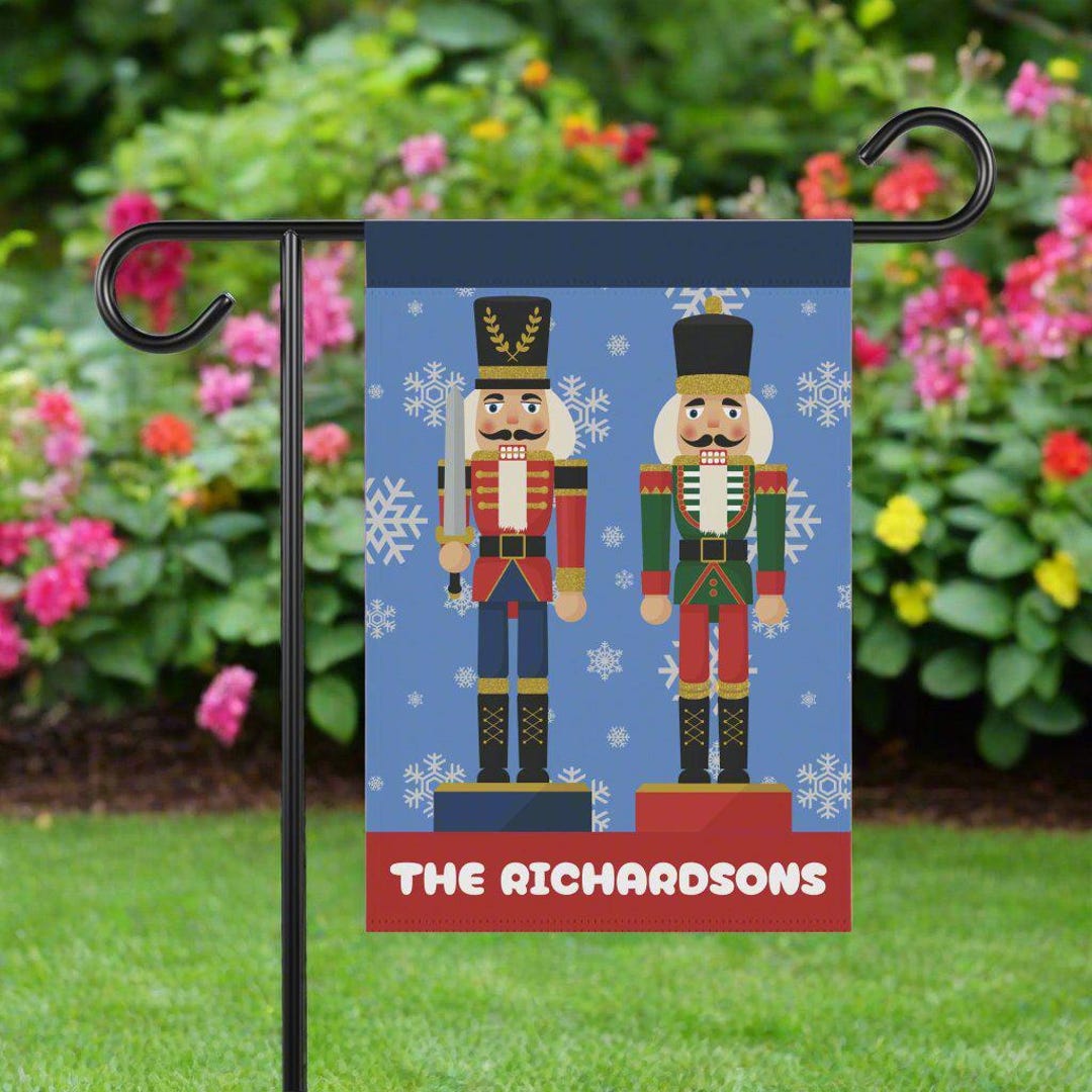 Custom Christmas Nutcrackers Garden Flag, House Banner, Holiday ...