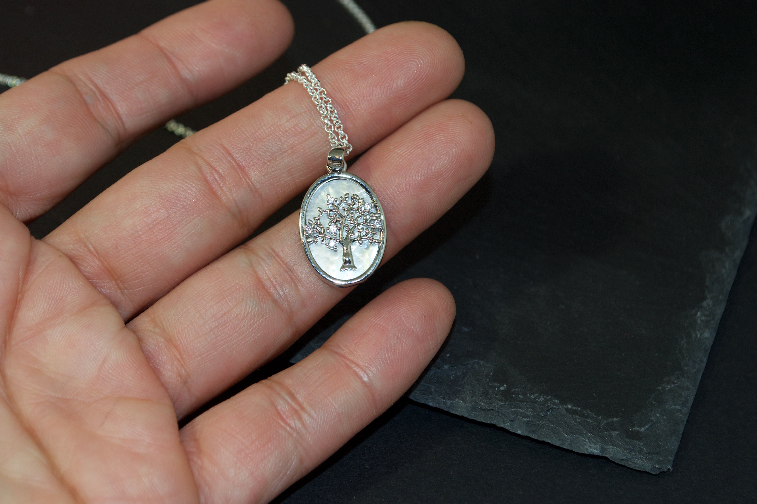 Tree of Life Necklace, Family Tree Pendant, 925 Silver Chain ...