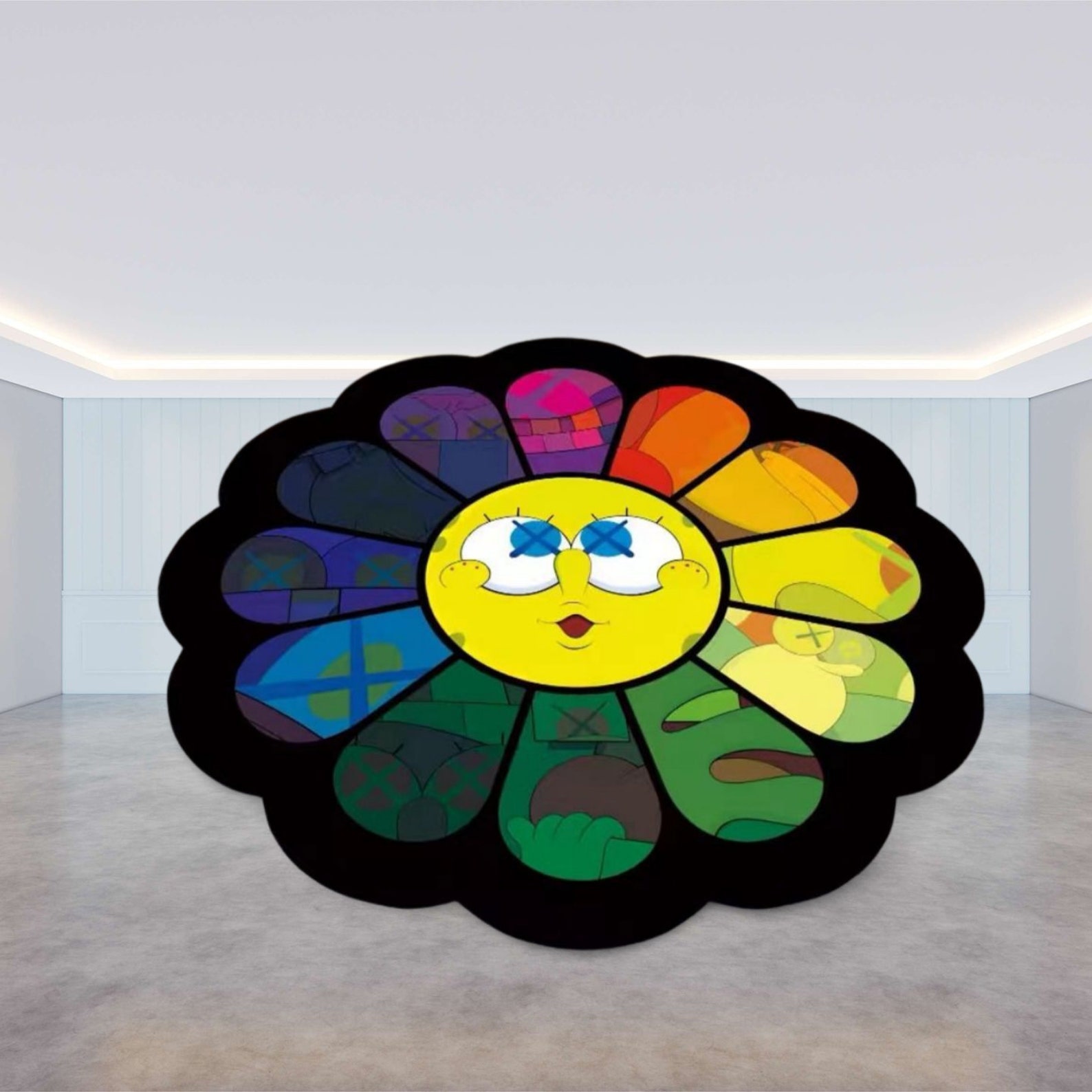 Custom Takashi Murakami Smiley Sunflower Flower Rug Hypebeast - Etsy