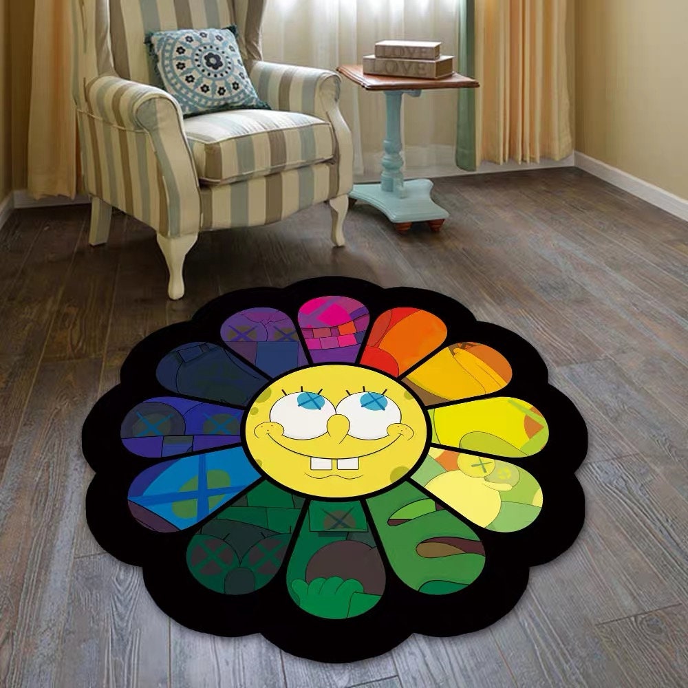 Custom Takashi Murakami Smiley Sunflower Flower Rug Hypebeast - Etsy