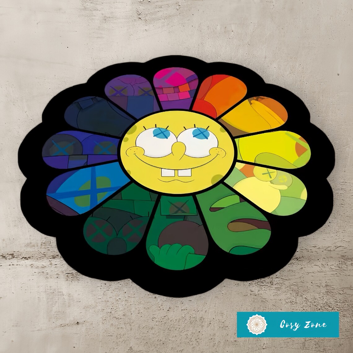 Custom Takashi Murakami Smiley Sunflower Flower Rug Hypebeast - Etsy